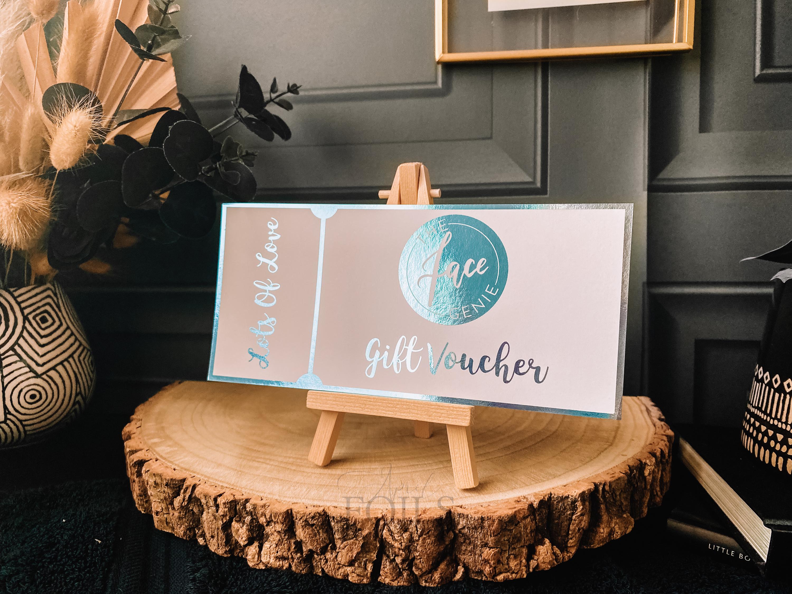 Foil Business Vouchers, Custom Gift Voucher for Customers, Bespoke ...