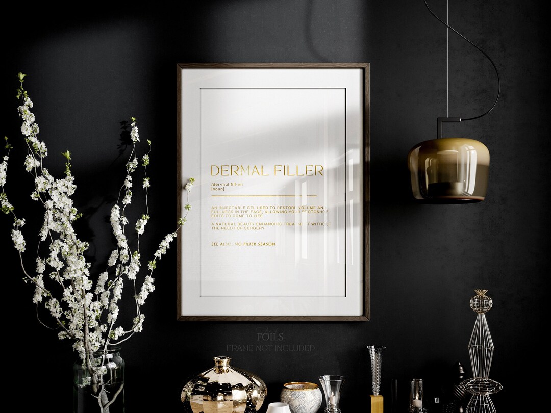 Dermal Filler Definition Print for Aesthetics Clinic Decor, Foil Poster ...
