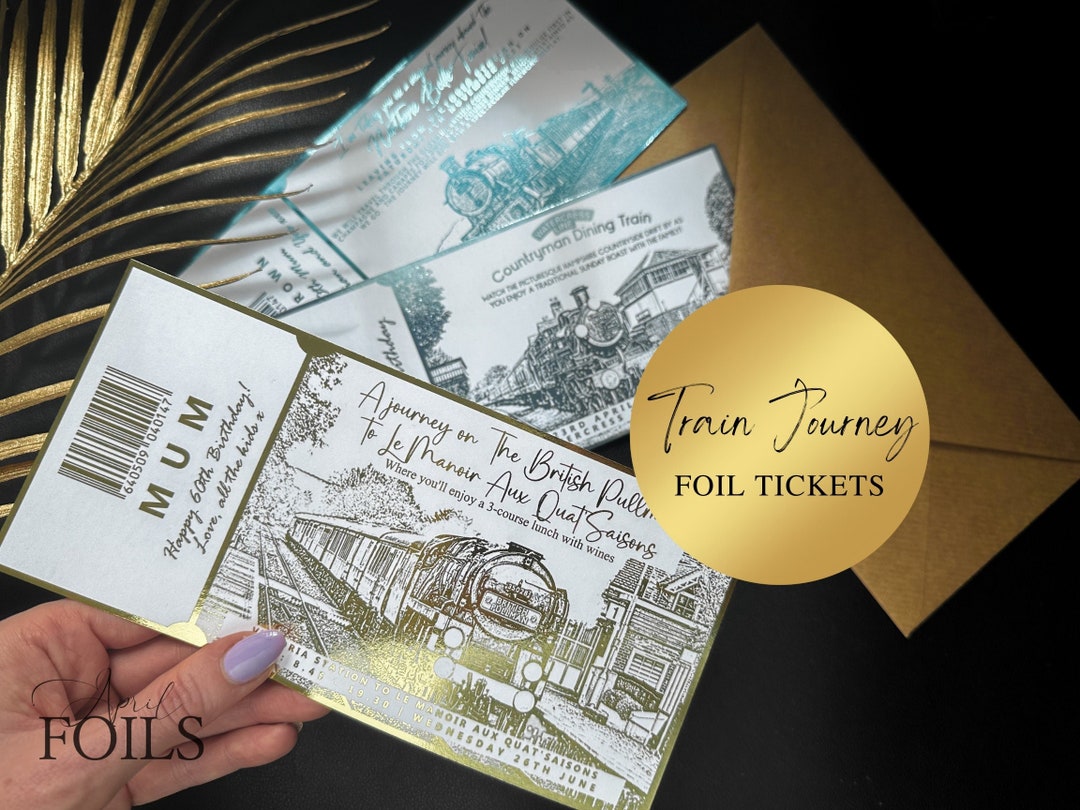 Personalised Train Ticket for Nan and Grandad Birthday Gift, Steam ...