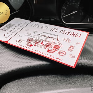 Foil Driving Lessons Voucher, Learning to Drive Gift, Surprise 17th ...