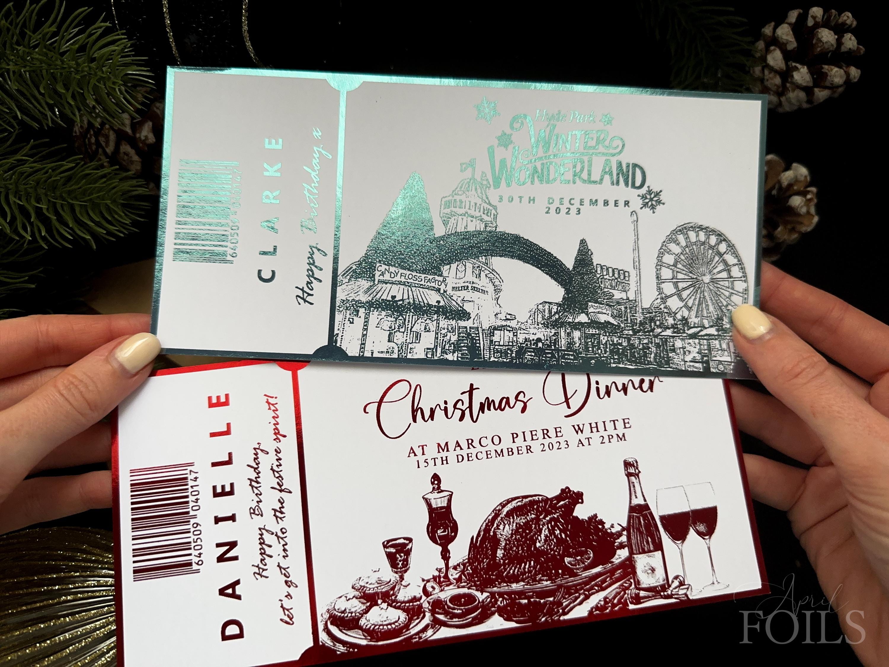 Christmas Foil Ticket to Lapland, Visit Santa Foiled Invitation ...