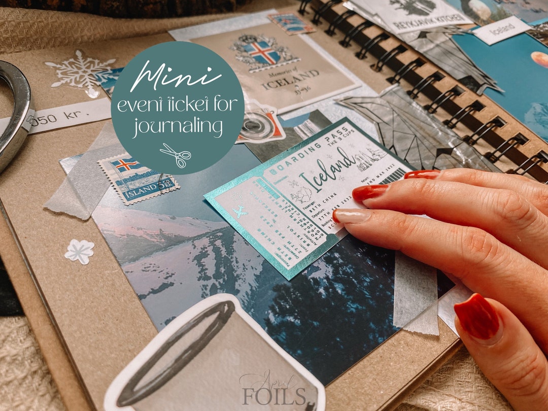 MINI Ticket for Journaling, Pack of 3, Scrapbook Bundle, Holiday ...