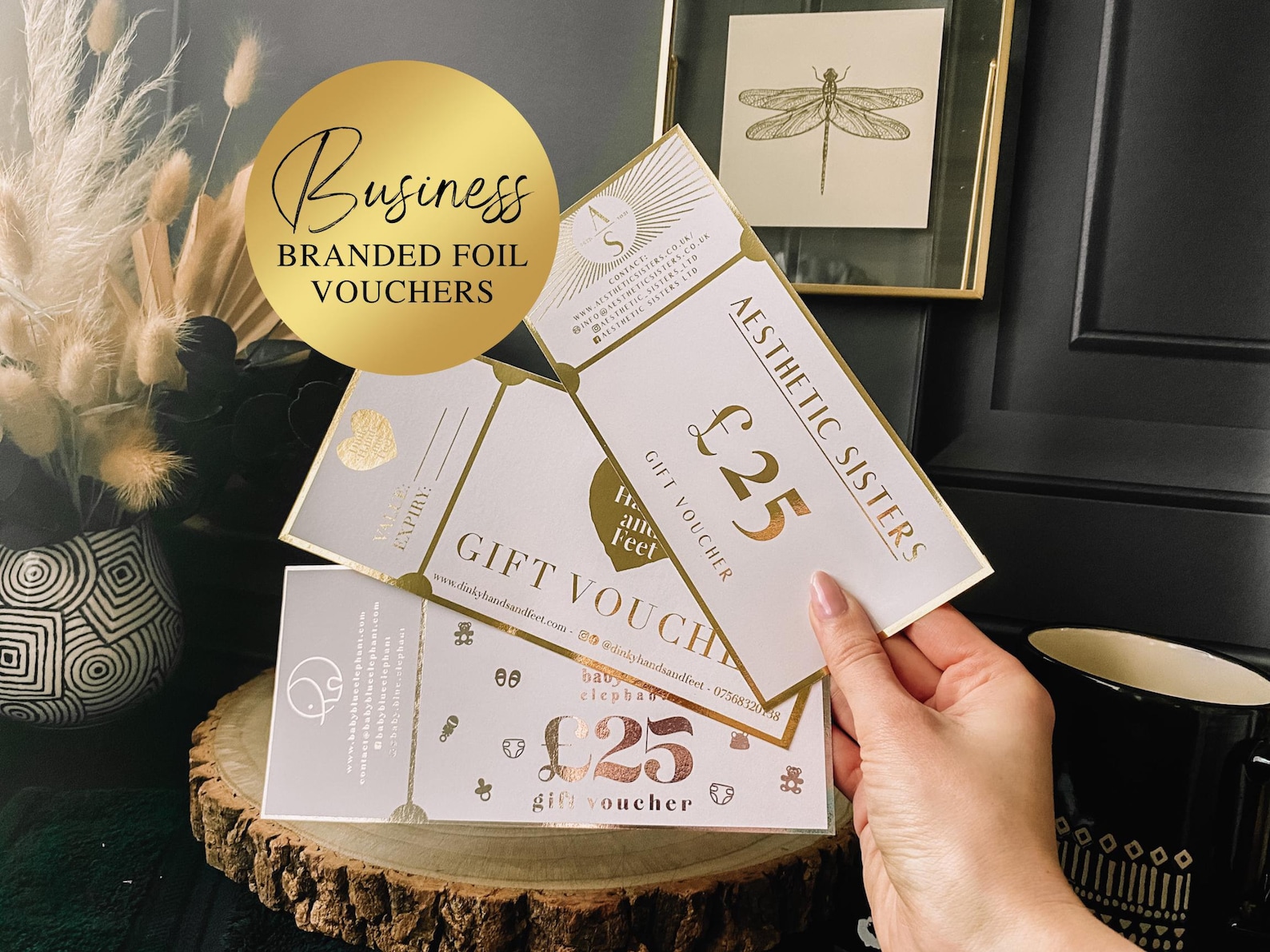 Foil Business Vouchers, Custom Gift Voucher for Customers, Bespoke ...