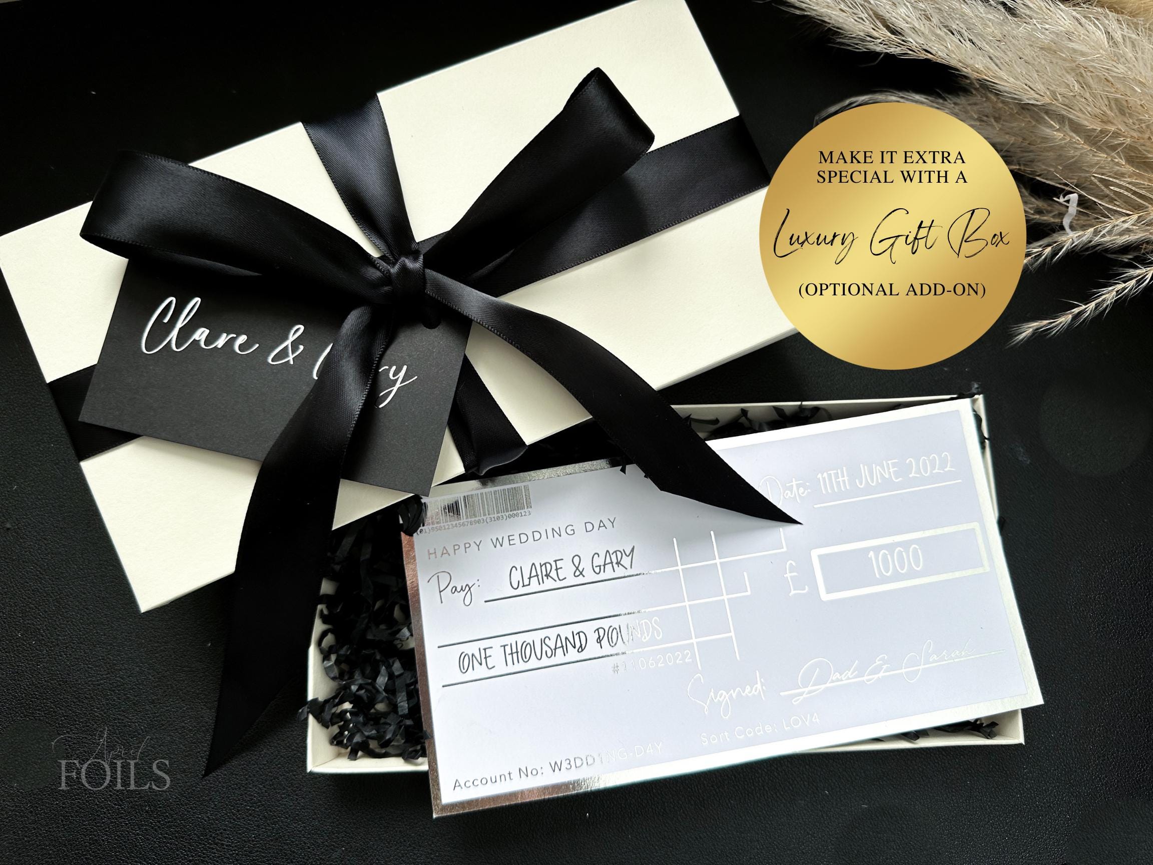 I Owe You Birthday Money Personalised Foil Cheque, IOU Voucher for 21st ...