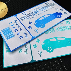 Foil Driving Lessons Voucher, Learning to Drive Gift, Surprise 17th ...
