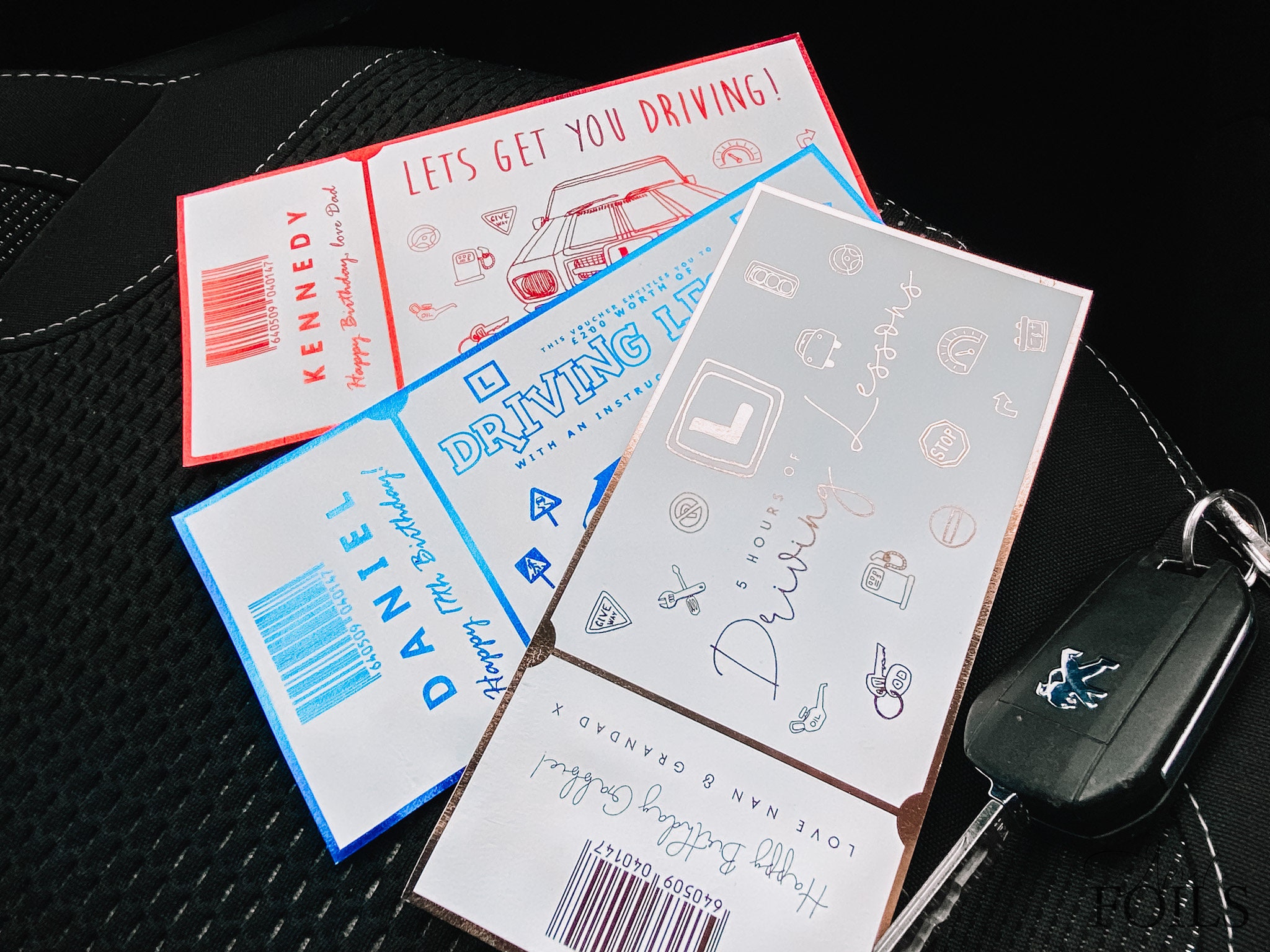 Foil Driving Lessons Voucher, Learning to Drive Gift, Surprise 17th ...