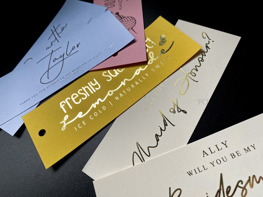 Foil Business Tags, A7, Custom Small Business Flyers, Bespoke Business ...