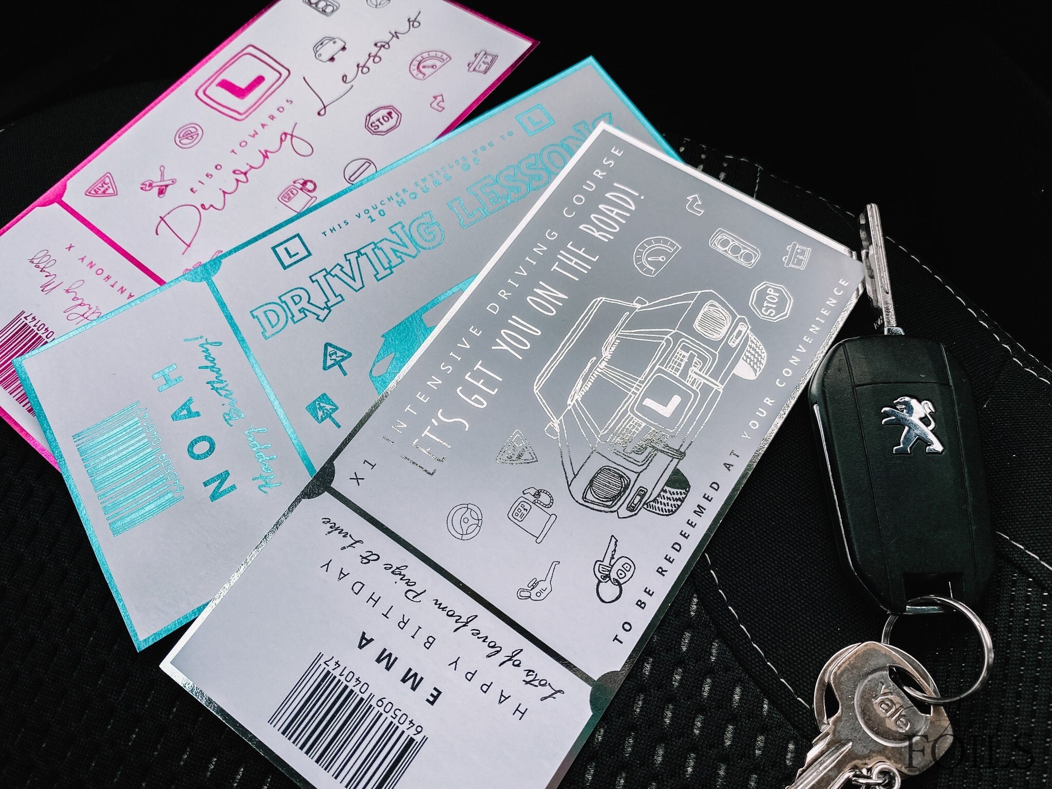 Foil Driving Lessons Voucher, Learning to Drive Gift, Surprise 17th ...