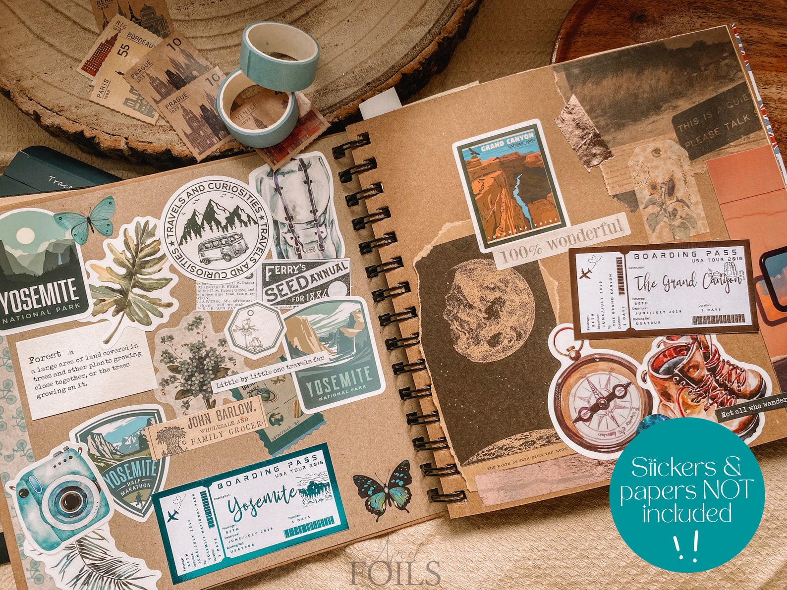 MINI Ticket for Journaling, Pack of 3, Scrapbook Bundle, Holiday ...