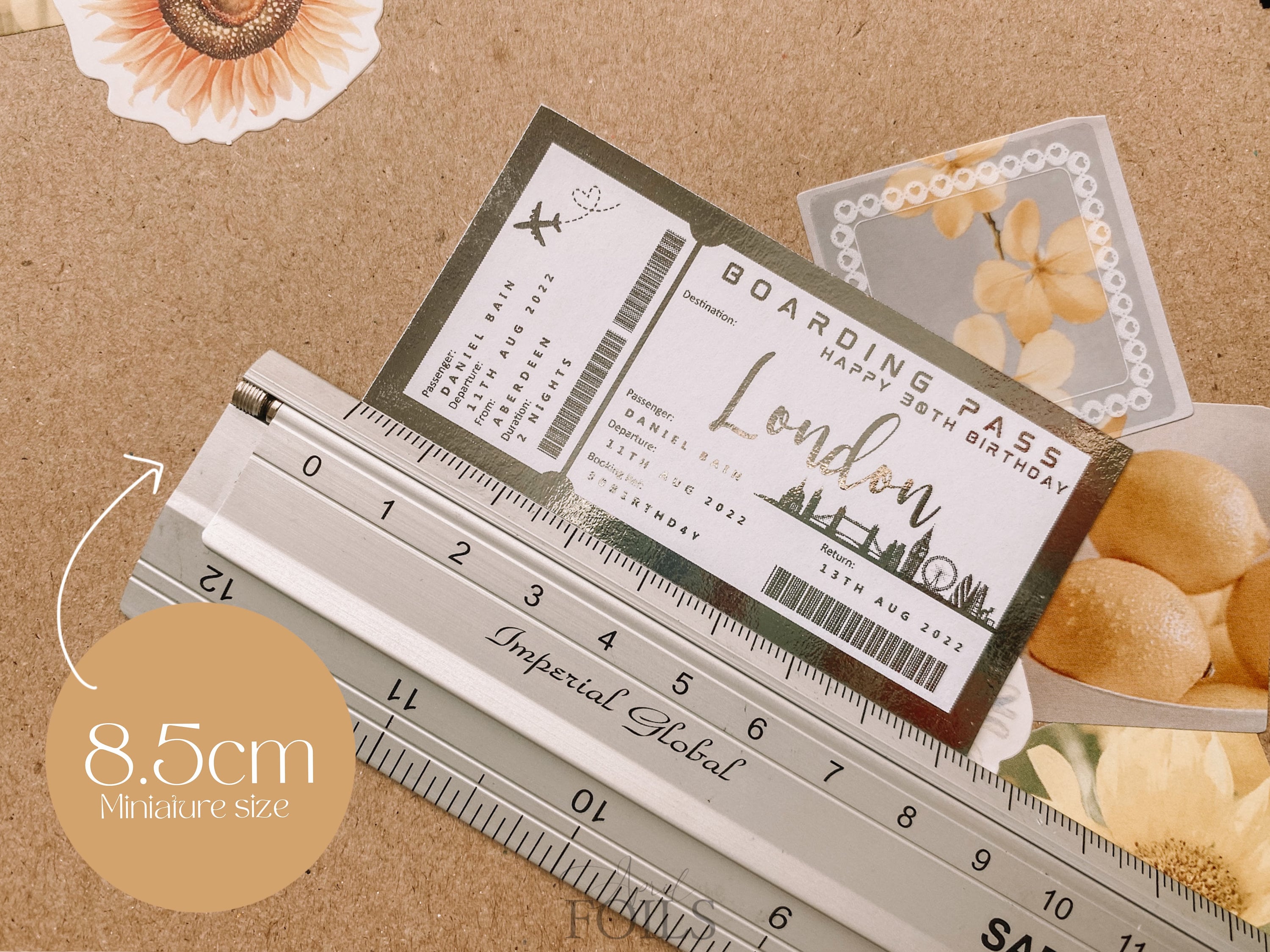 MINI Ticket for Journaling, Pack of 3, Scrapbook Bundle, Holiday ...