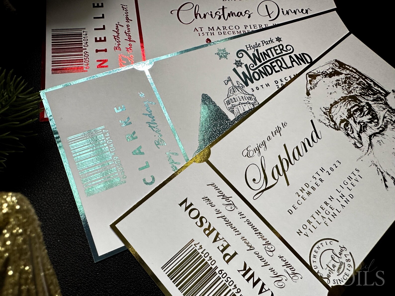 Christmas Foil Ticket to Lapland, Visit Santa Foiled Invitation ...