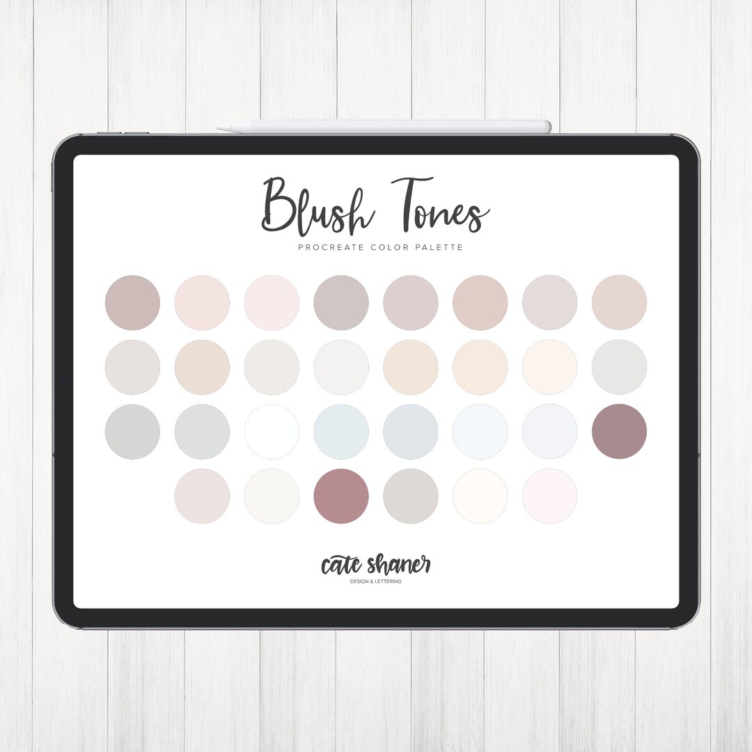 Blush Tones Procreate Color Palette | Color Palette | Instant Download ...