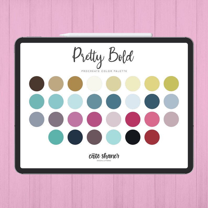 Pretty Bold Procreate Color Palette | Color Palette | Instant Download ...