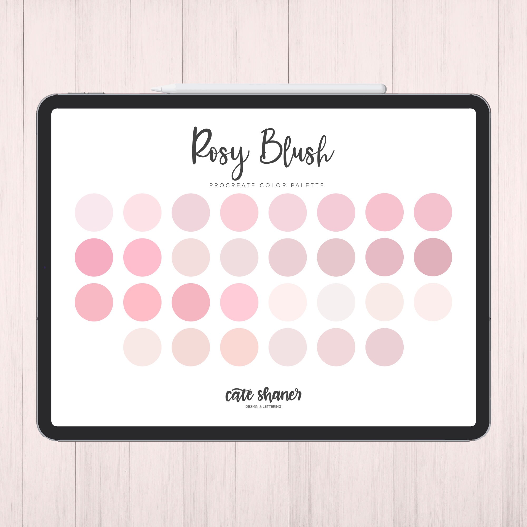 Rosy Blush Procreate Color Palette | Color Palette | Instant Download ...
