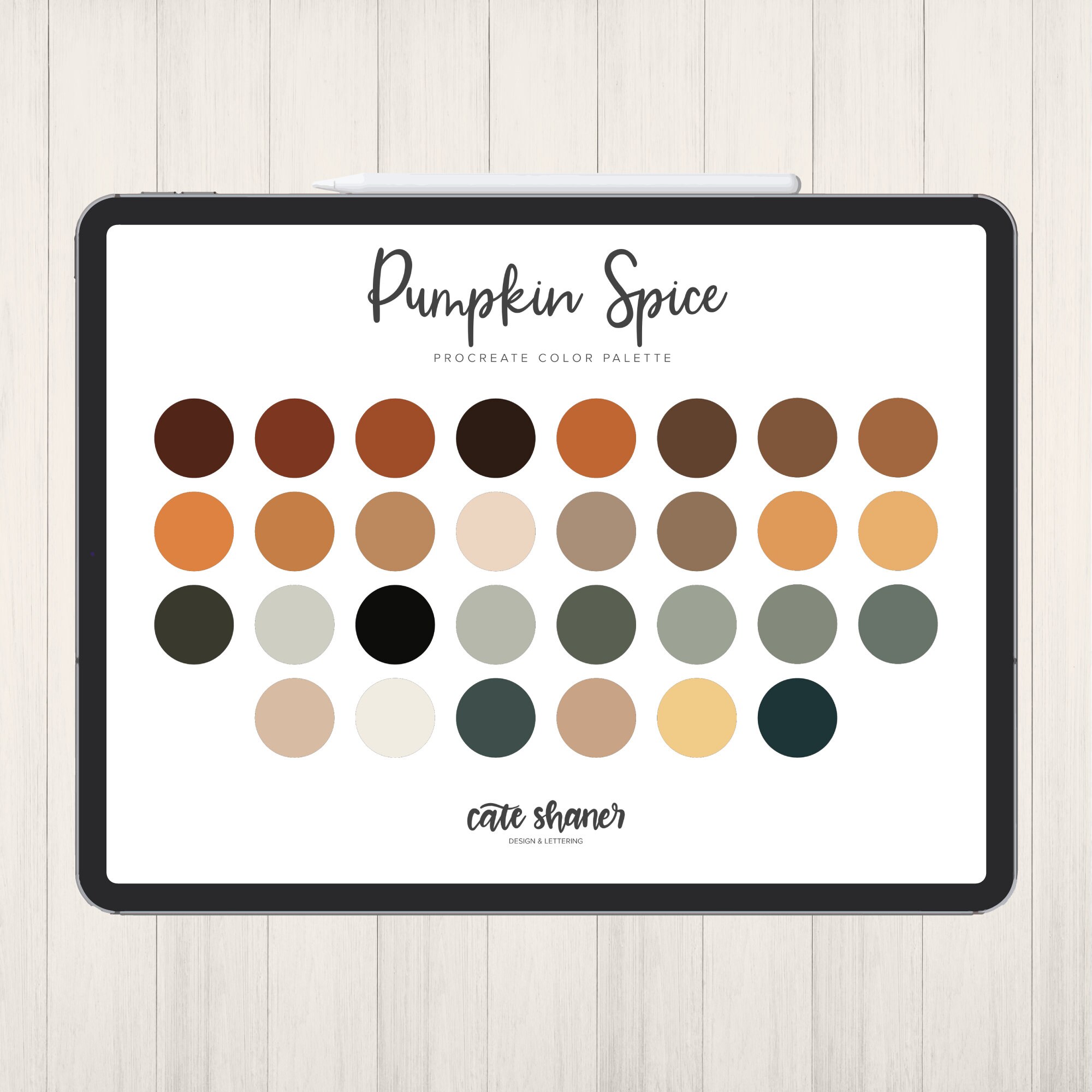 Pumpkin Spice Procreate Color Palette | Fall Color Palette | Instant ... Pumpkin Spice Procreate Color Palette | Fall Color Palette | Instant ...