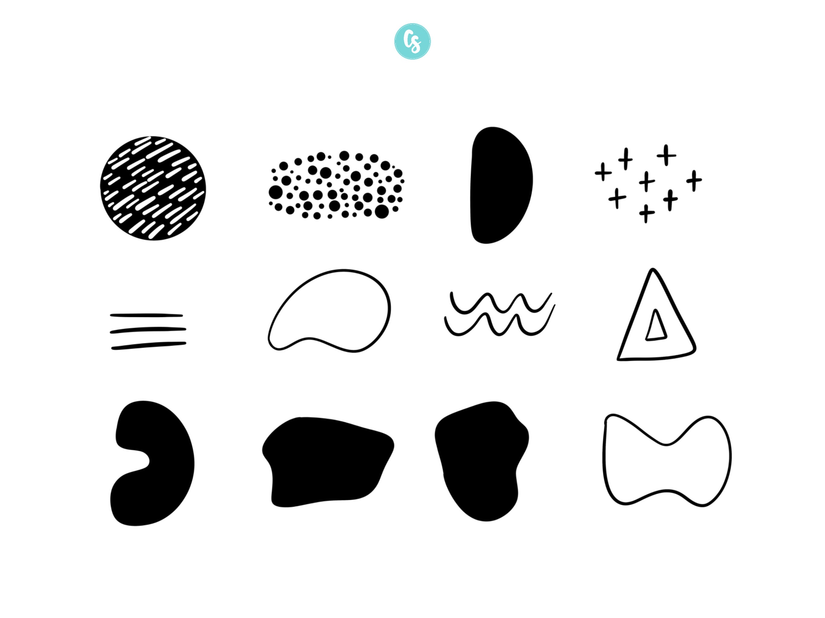 Abstract Procreate Stamps | Procreate Stamp Brushes | Abstract Stamps ...