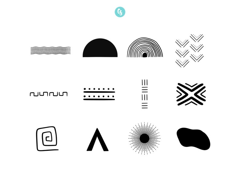 Boho Procreate Stamps | Boho Stamp Brushes | Abstract Procreate Stamps ...