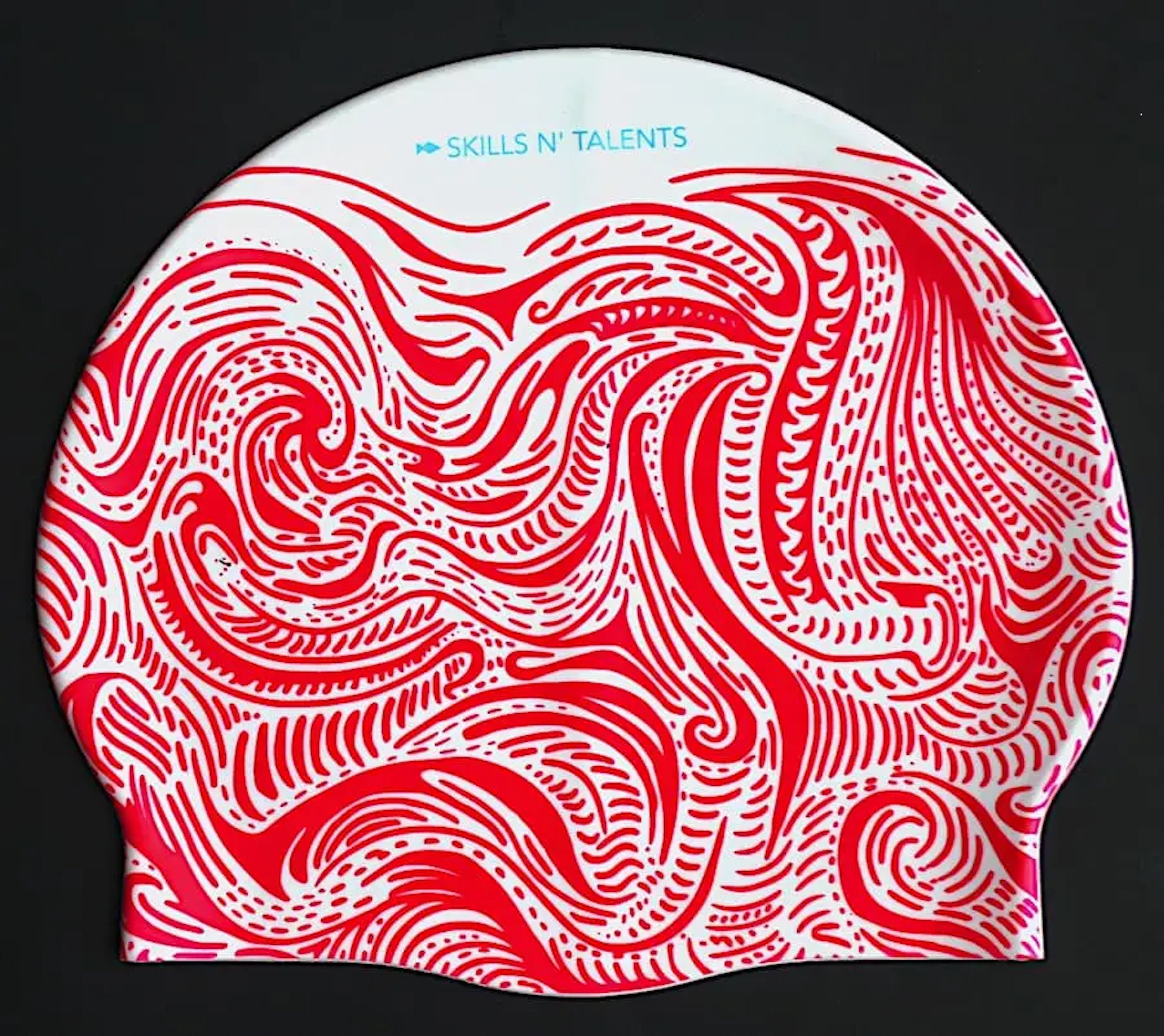 Swim Caps Olympics Tokyo, Cool Designs, Brain, Waves Silicone High ...