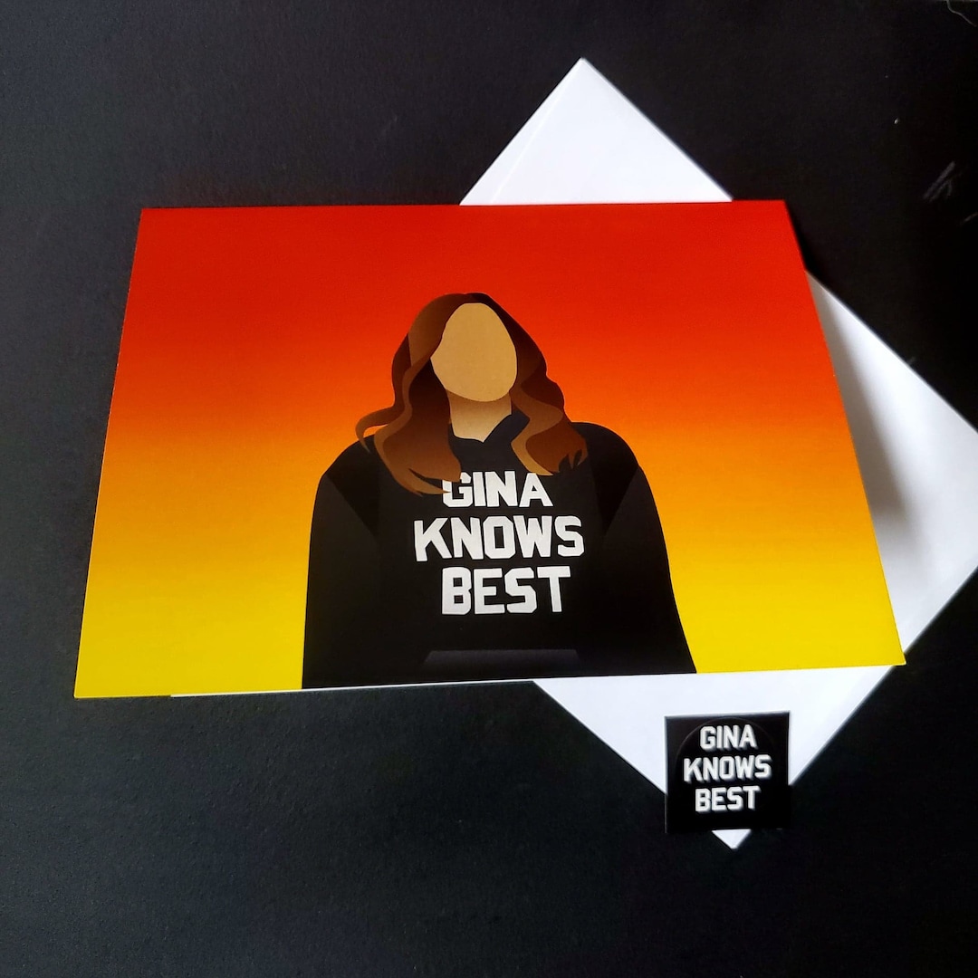 5 PACK: Brooklyn 99 GREETING card STICKER Gina Knows Best - Etsy België
