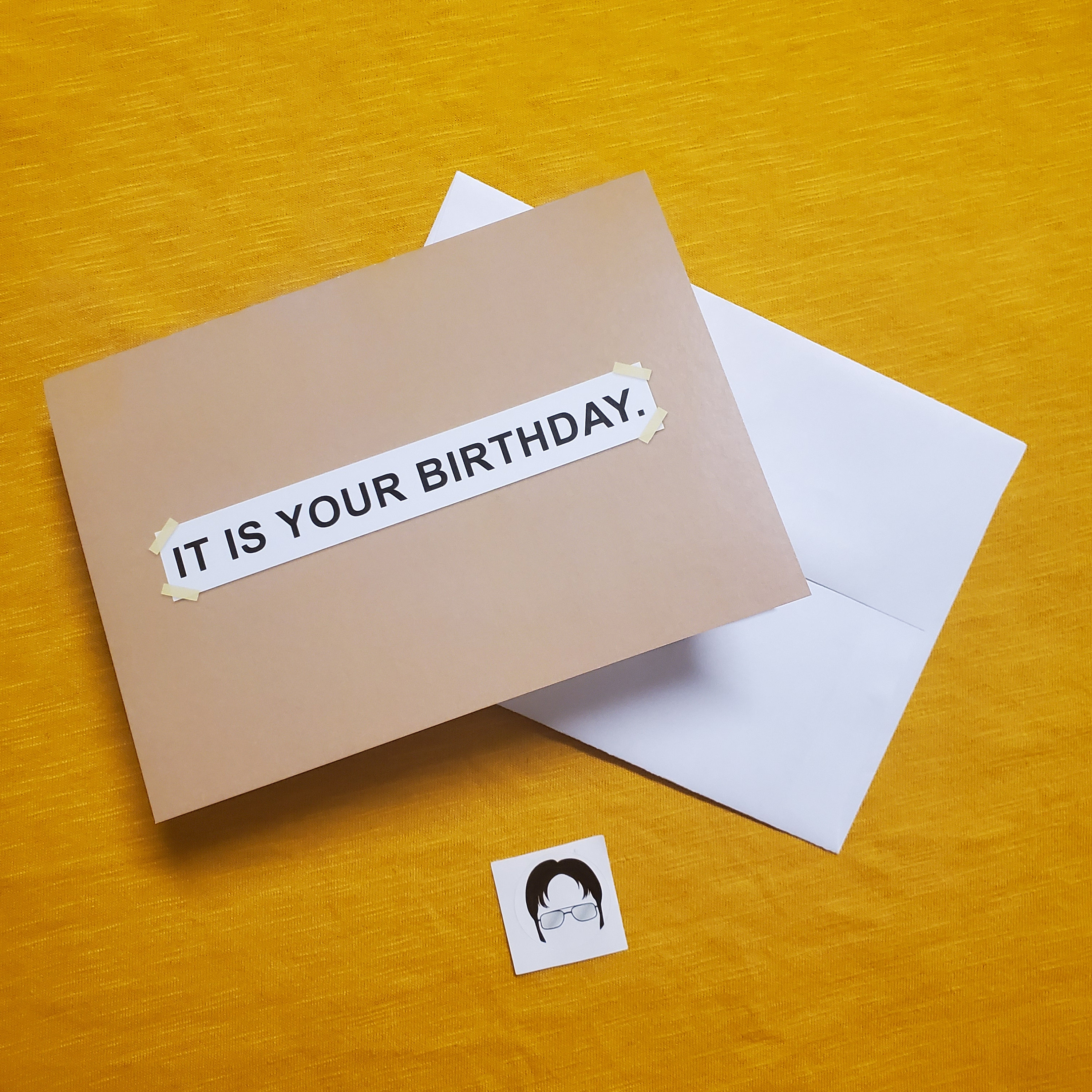 5 PACK: the Office BIRTHDAY Card + STICKER - Single - It is Your ...