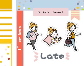 Late for Work Stickers | Etsy