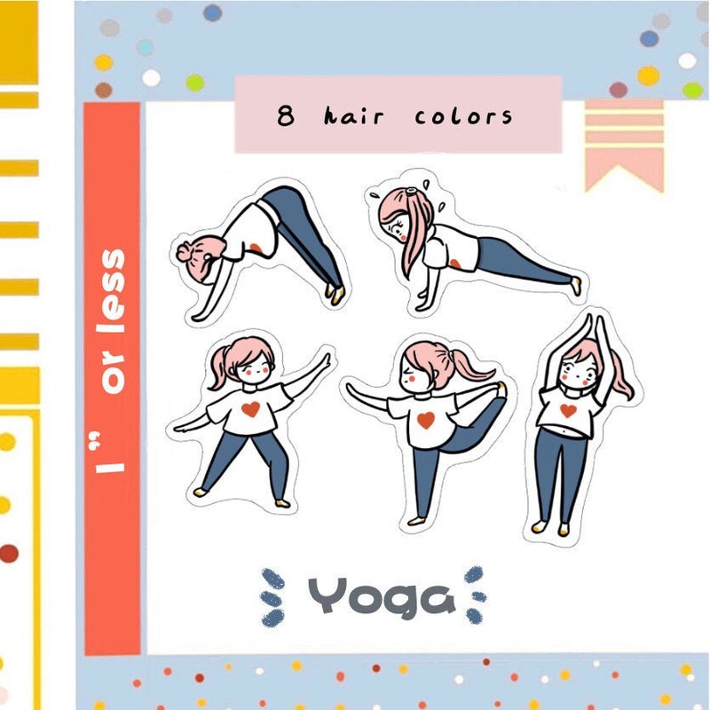 Yoga Stickers - Etsy
