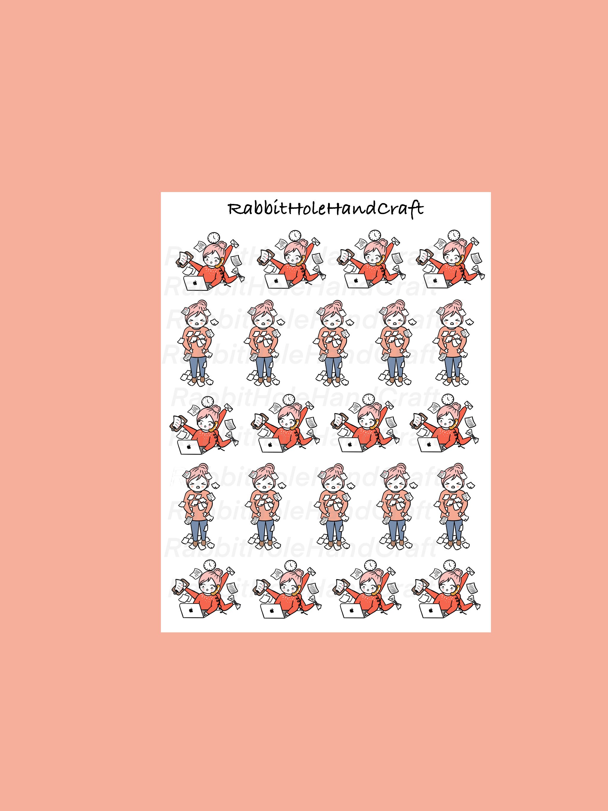 Pk47-busy Day Planner Sticker, Work Study Stickers - Etsy