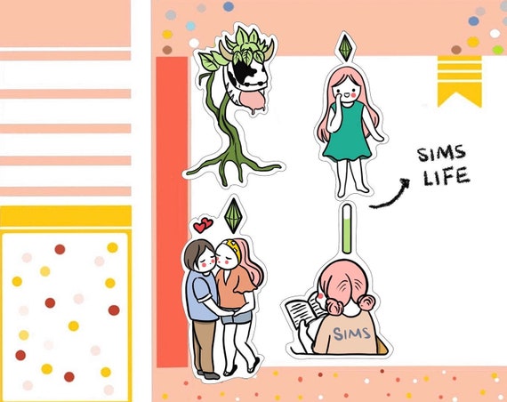 Pk32-sims Life Sims Sticker Game Sticker Planner Sticker | Etsy