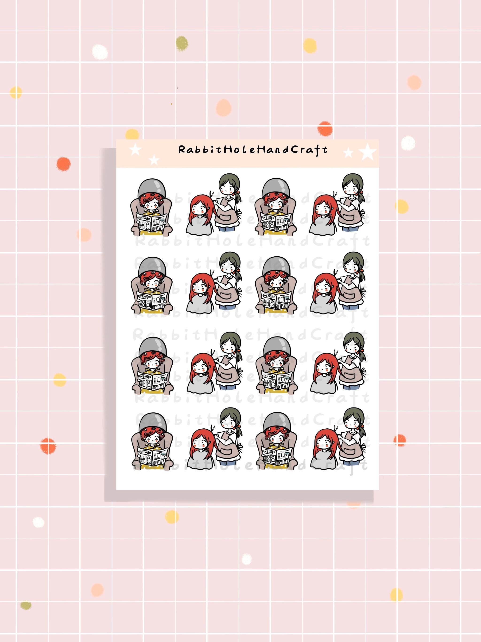 Pk90-haircut Appointment Planner Sticker | Etsy