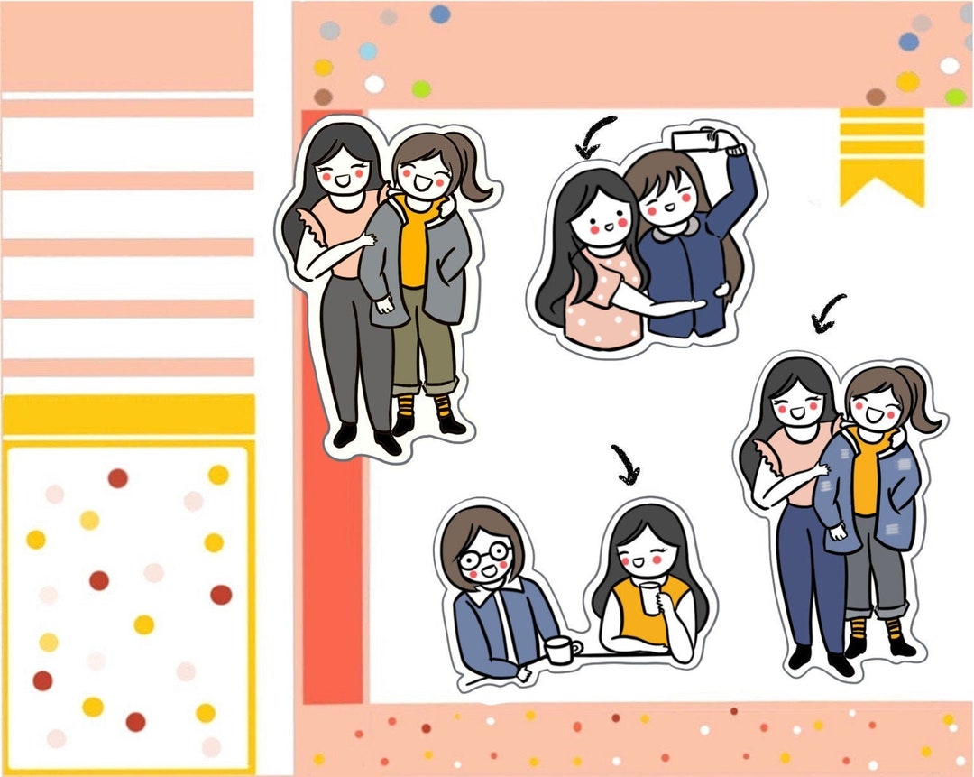 Pk30-hang Out Day, Hang Our With Friends, Friends Sticker, Journal ...