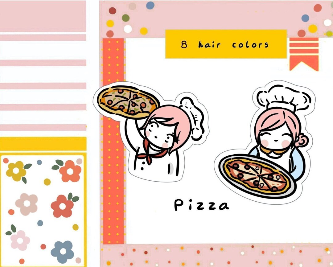 Pk150-pizza Time, Pizza Delivery, Planner Stickers, Food Stickers - Etsy