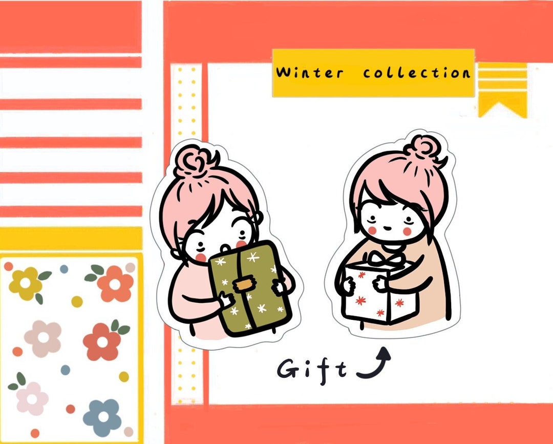 Pk145-surprise Gift Planner Stickers, Christmas Present, Christmas ...