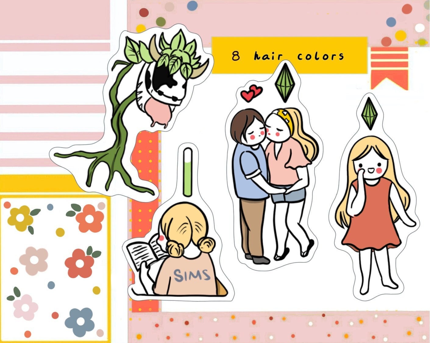 Pk32-sims Life Sims Sticker Game Sticker Planner Sticker - Etsy