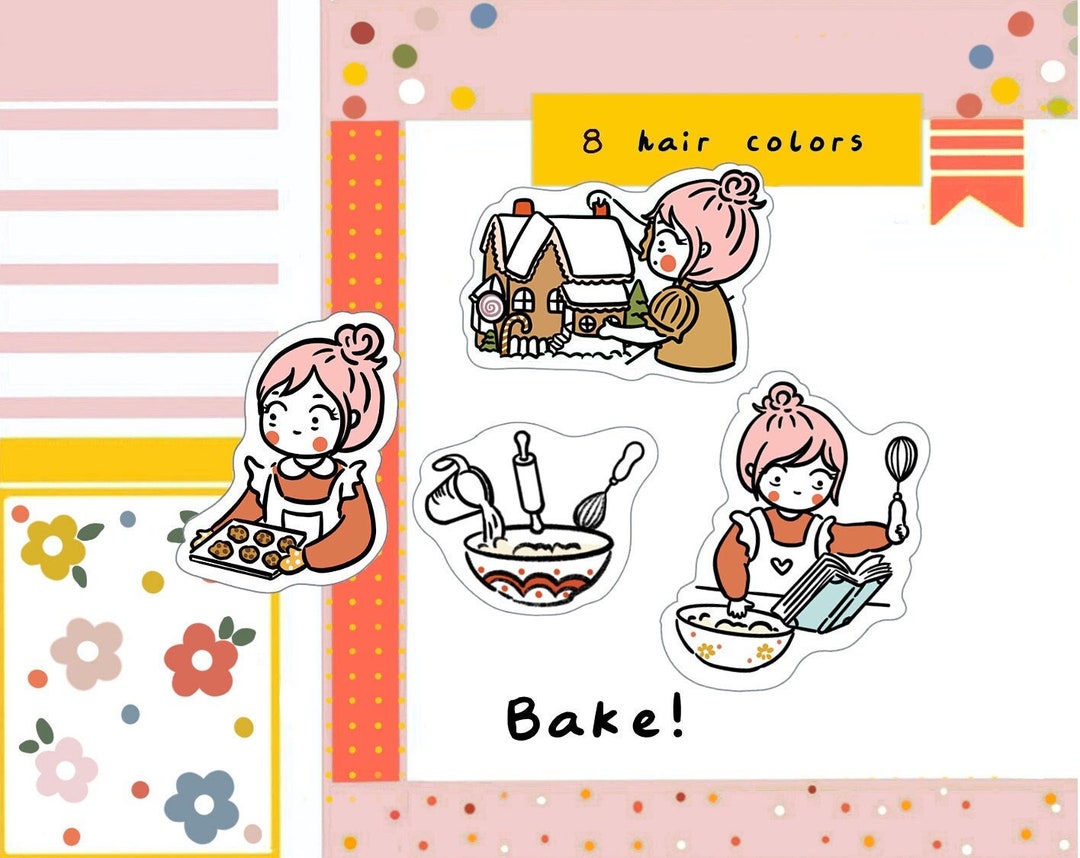 PK111- Baking Stickers, Cooking Stickers - Etsy