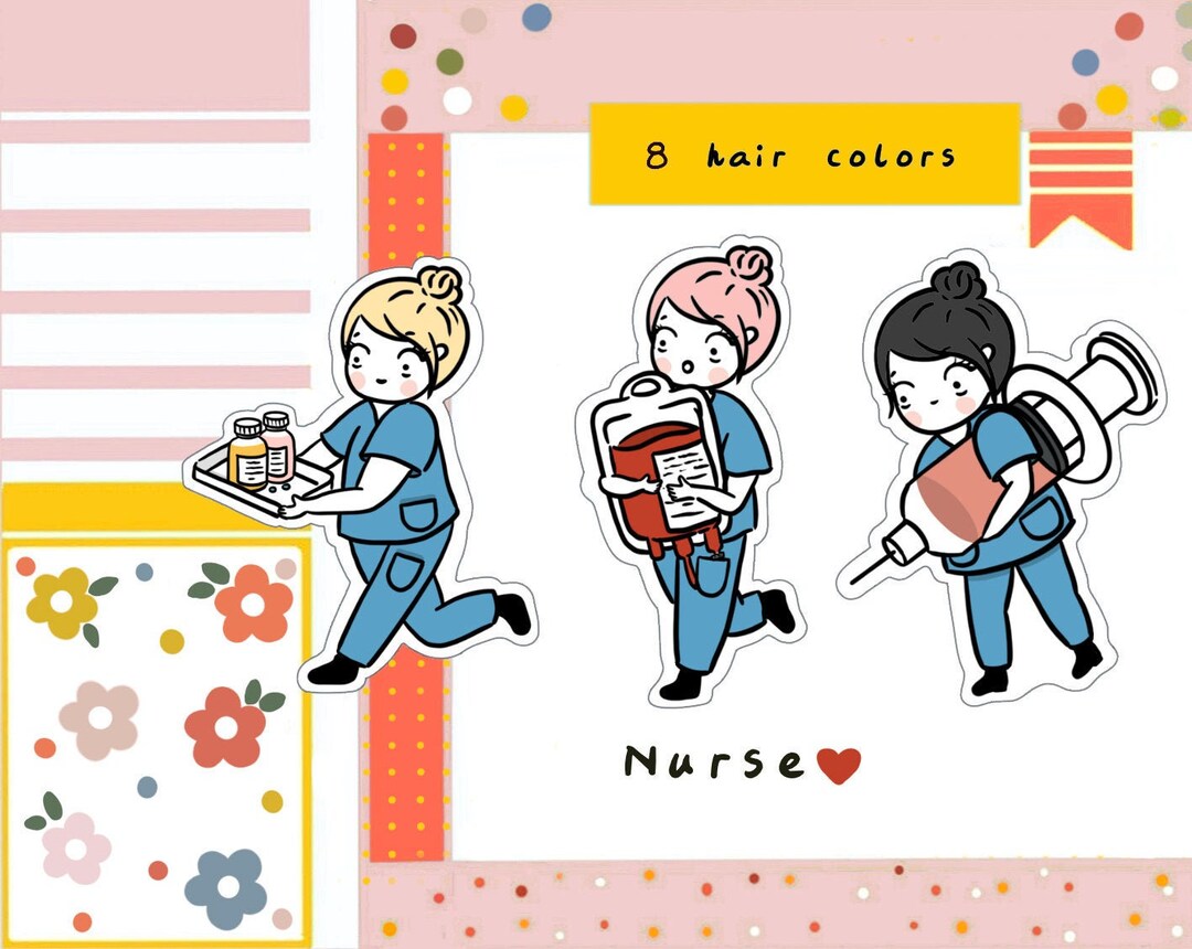 Pk92-nurse Stickers, Health Care Sticker, Planner Stickers, Doctor ...