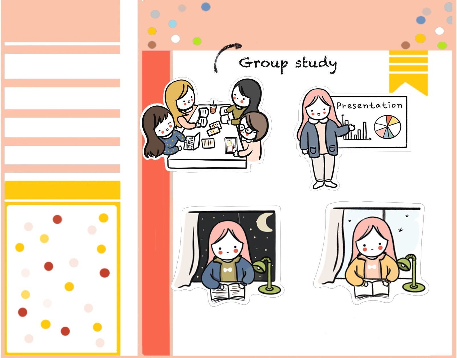 Pk26-study Stickers Group Study Planner Stickers School | Etsy