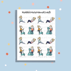 Pk54-work Out Sticker Planner Sticker Exercise Sticker - Etsy Canada