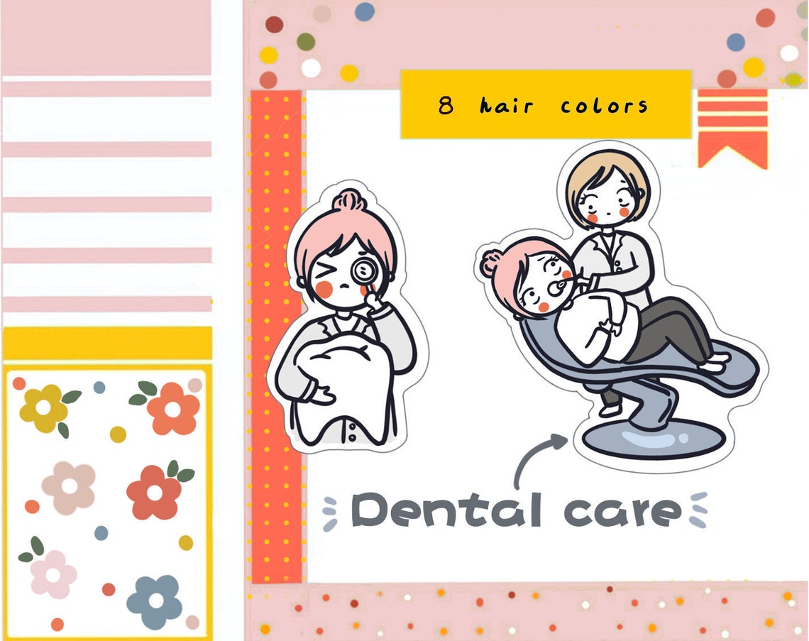 Pk83-dental Care Sticker Planner Sticker Appointment - Etsy