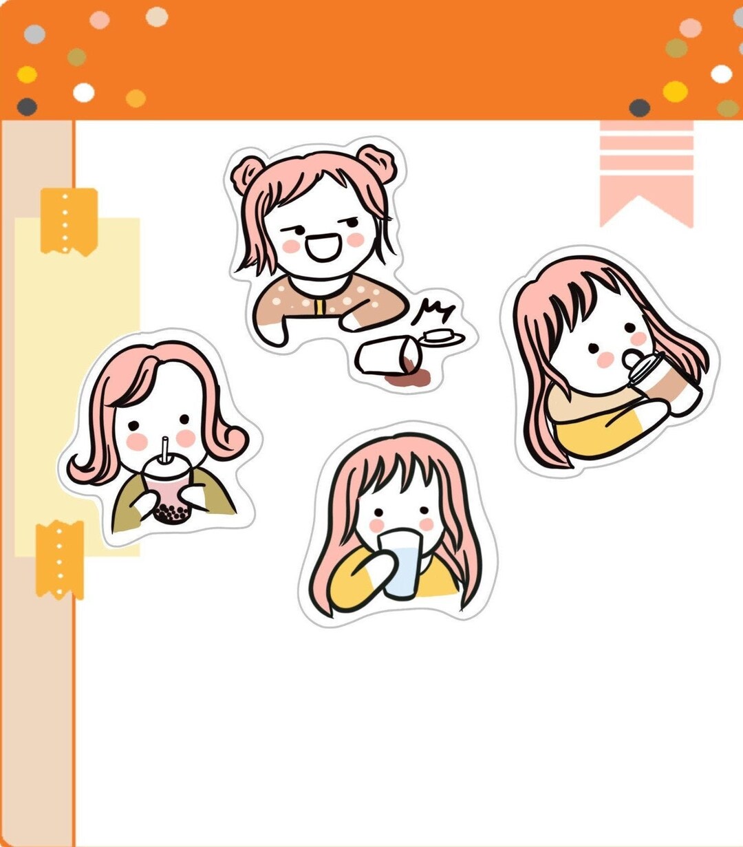 Pk002-drinking Stickers, Planner Stickers Journal Stickers Cute ...