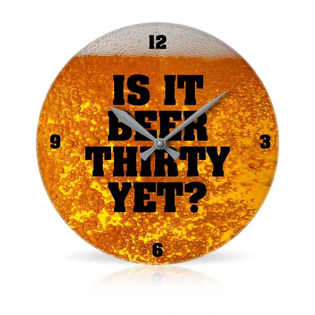Beer Thirty brround Acrylic Wall Clock 10.75 - Etsy Singapore
