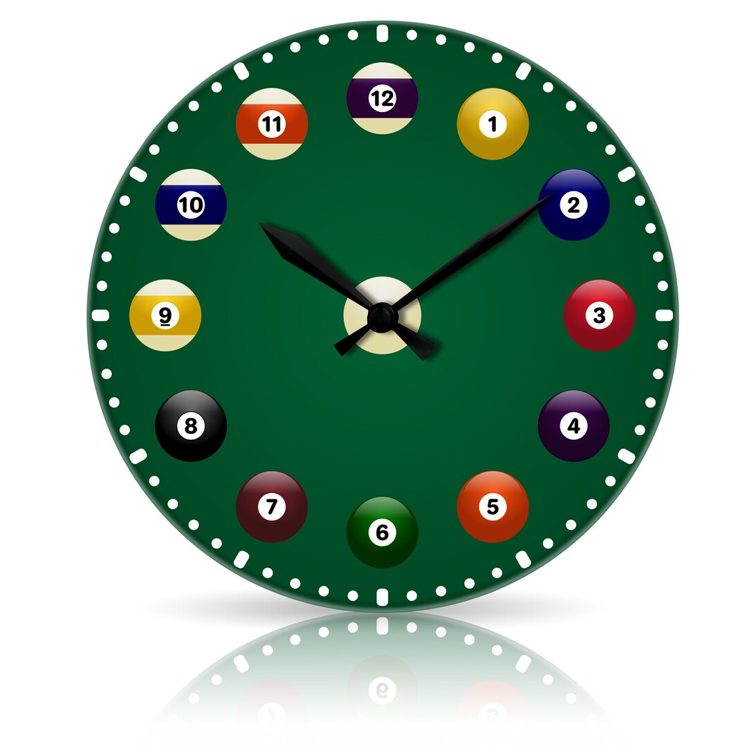 Billiards brround Acrylic Wall Clock 10.75 - Etsy
