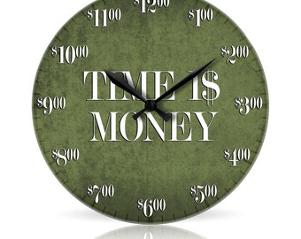 Money Wall Clock - Etsy