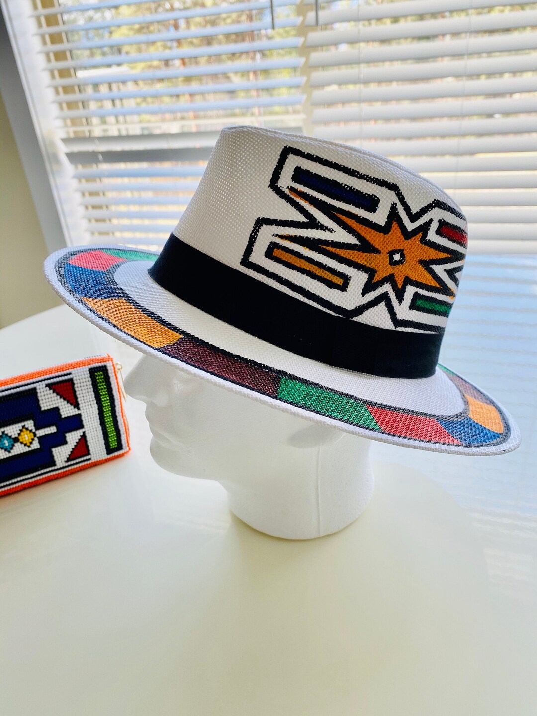 Unisex Hand Painted Fedora Hat - Ndebele Art - Etsy