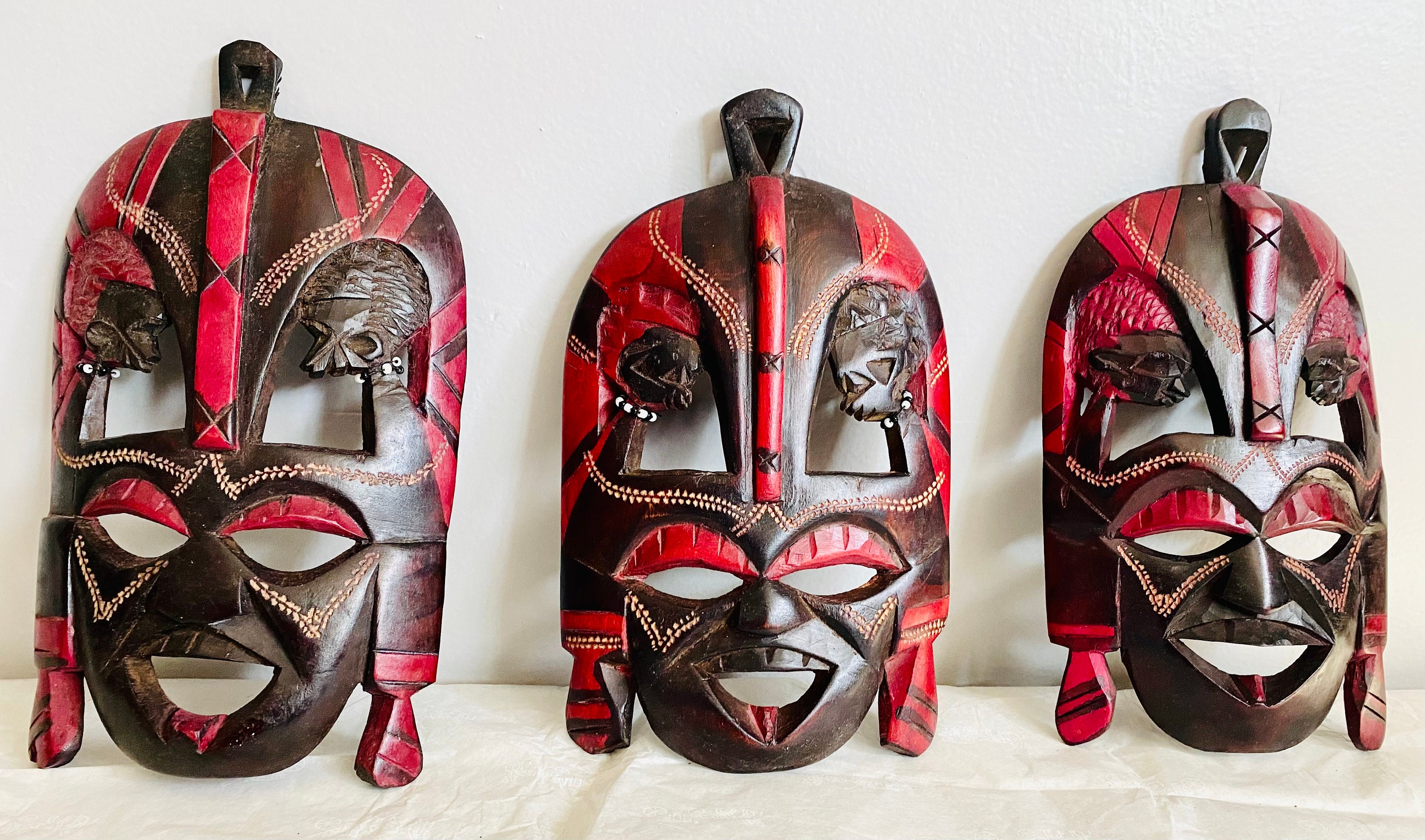 Decorative Masai Masks (ceremonial Costume Artpiece) - Etsy