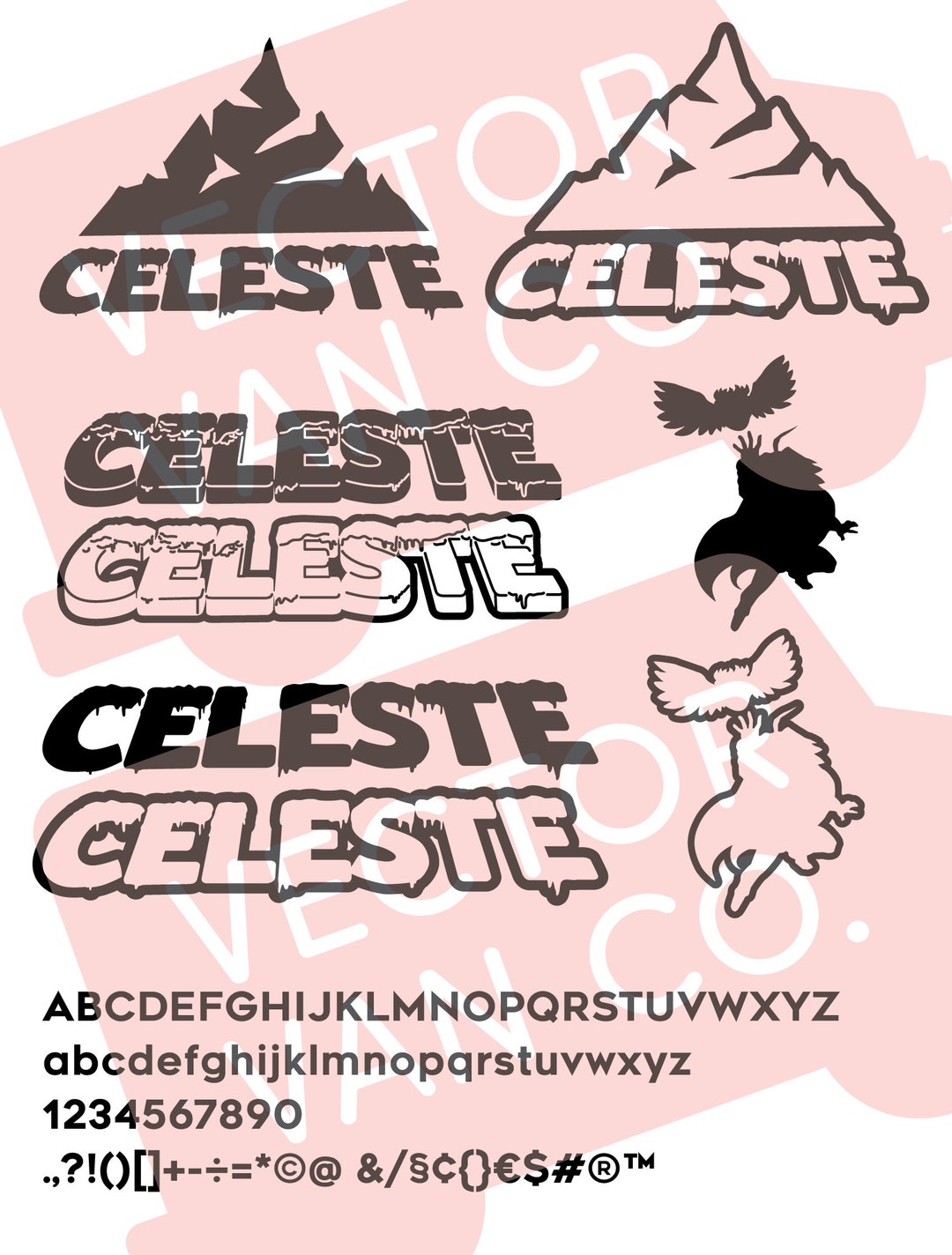 Celeste Video Game Svg - Celeste Cut Out - Logo Svg - Alphabet Svg ...