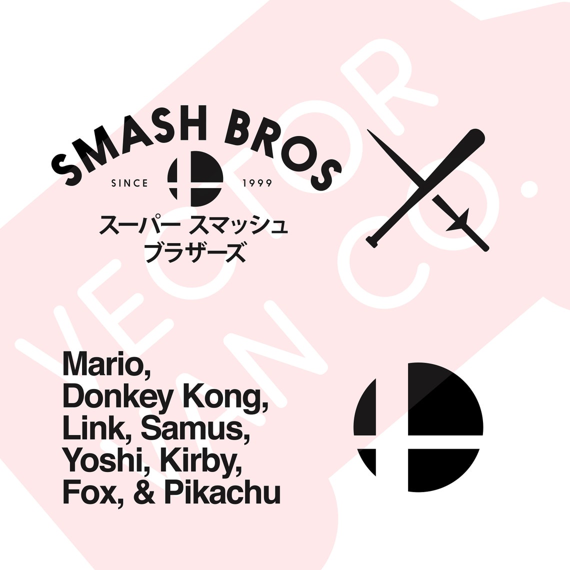 Super Smash Bros Svg Bundle Pack Super Smash Bros Cut File Super Smash ...