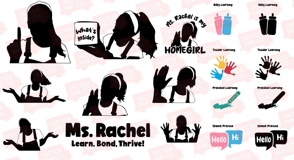 Ms. Rachel & Songs for Littles Bundle Pack Svg - Logo Svg - Alphabet ...