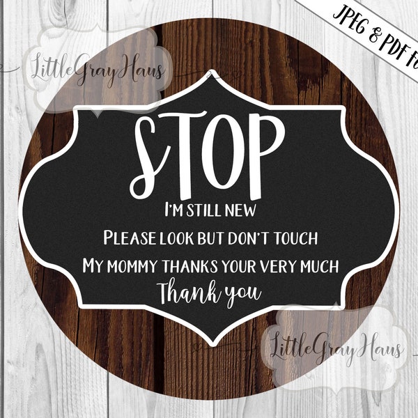 Printable Do Not Touch Baby Sign-newborn Baby Signs, Digital Download ...