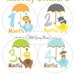 INSTANT Download-printable Round Monthly Infant Stickers, Baby Gift ...