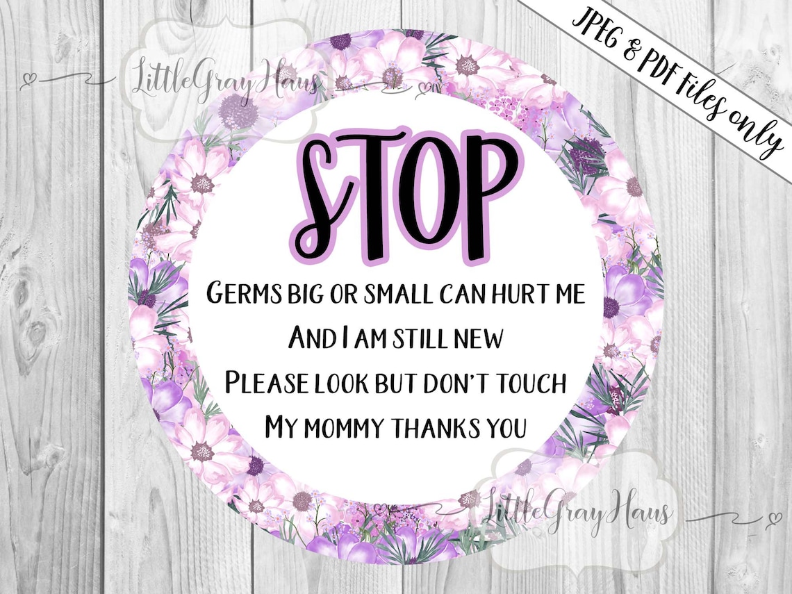 Printable Do Not Touch Baby Sign-newborn Baby Signs, Digital Download ...